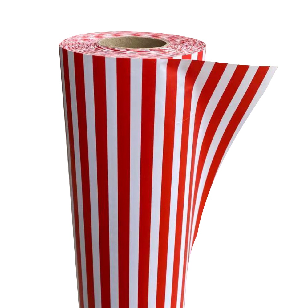 Red And White Striped Wrapping Paper