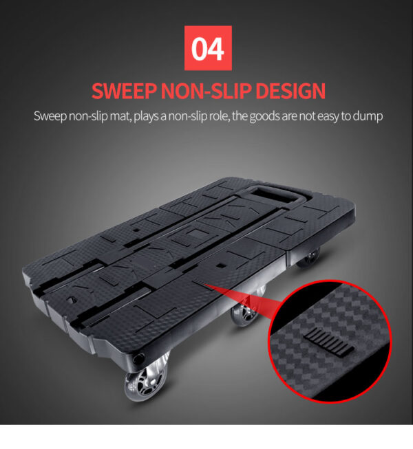 Foldable Platform Trolly 700 x 400mm 200KG 7 WHEELS - Stanley Packaging