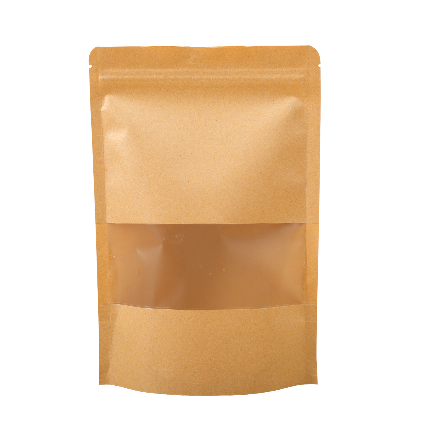 300x Kraft Paper Stand Up Pouches with Window-Coated-200x300mm 130um ...