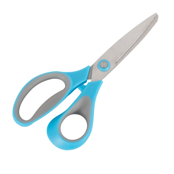 12x Blue Soft Grip 14cm Scissors 1.4mm Blade - Stanley Packaging